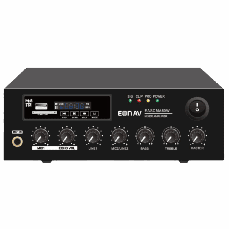 EON AV EASCMA60W Mini Mixer Amplifier 60W - Powerful 60W Mini Mixer ...